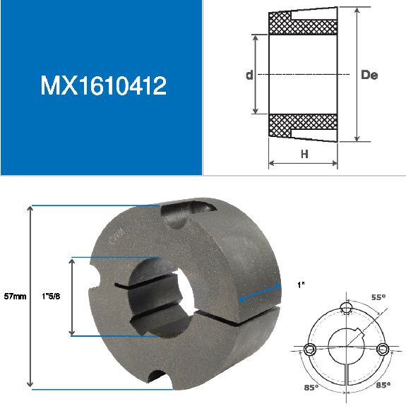 Moyeu amovible 1610 avec diamètre d'abre de 41.2mm - 1 5/8" au meilleur ...