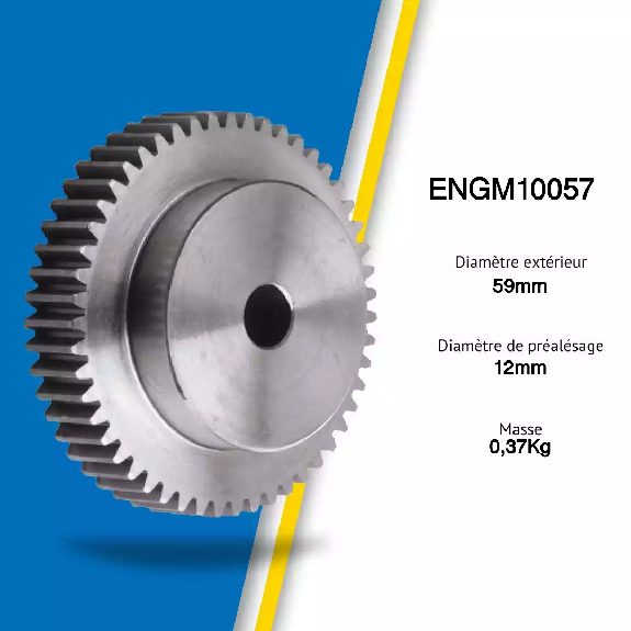 Engrenages cylindriques à denture droite Moyeu déporté Module 1 ...