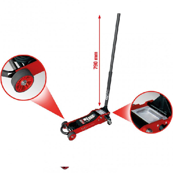 Cric hydraulique extra-bas Aluminium Acier 2T au meilleur prix - KS ...