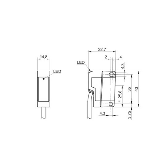 Cellule Barrage (R) PNP P=12m LO/DO 10-30Vdc / Câble 2m au meilleur prix - BAUMER | directindustry