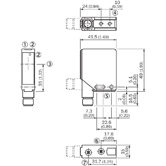 Cellule Bar. reflex PNP/NPN P=530mm Laser LO/DO / M12 5P au meilleur ...