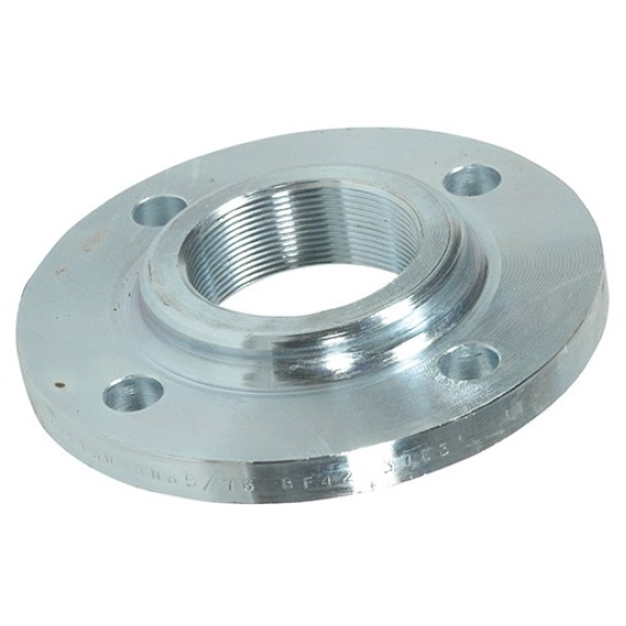 Bride plate taraudée 3" - PN16 - GN10/16 - En acier galvanisé au ...